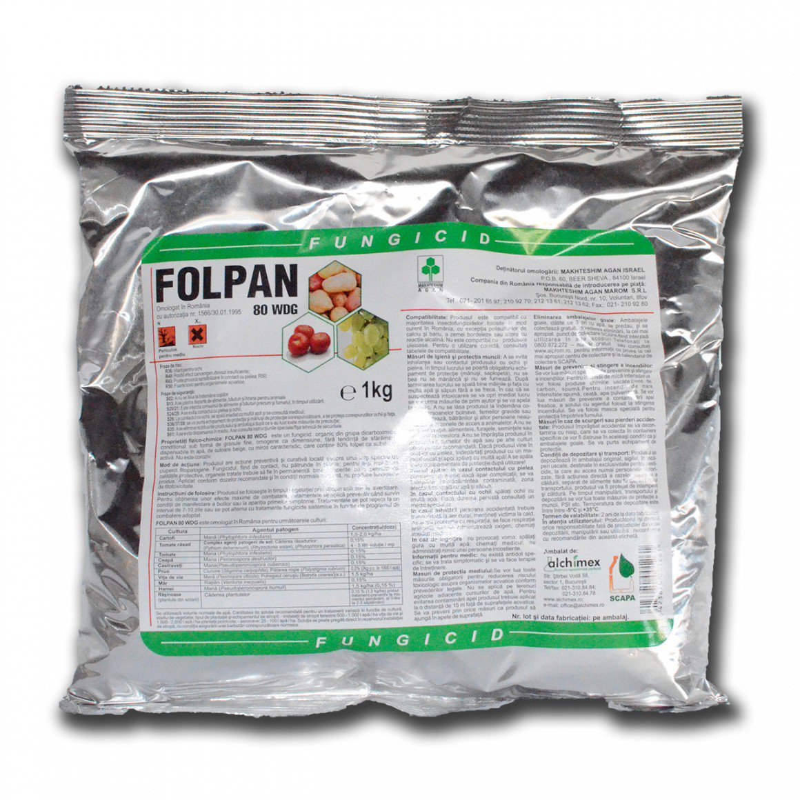Fungicid Folpan 80 WDG 1 KG, Makhteshim - SolarLegume.ro - magazin ...