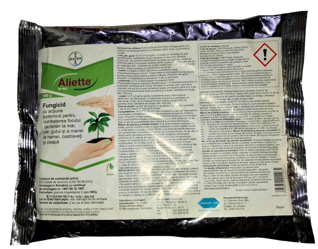 Fungicid ALIETTE 80 WG - 0,5 kg, Bayer - SolarLegume.ro - magazin ...